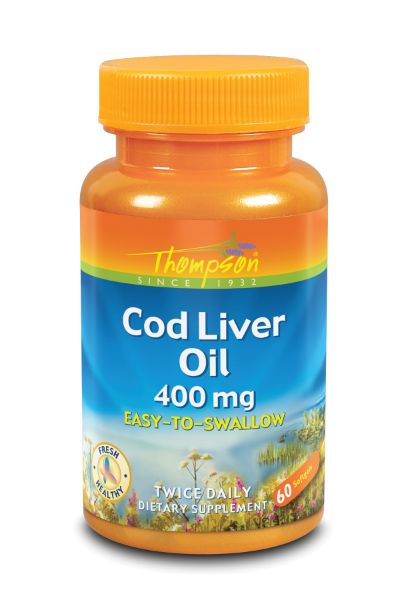 Kellmart.com - Thompson Cod Liver Oil 400mg 60 Softgels (031315197079)
