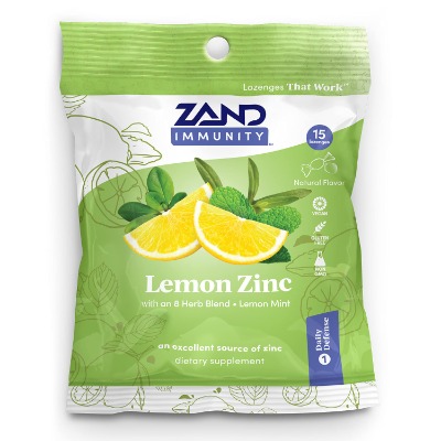 Kellmart.com - Zand Herbalozenge Lemon Zinc 15ct Lozenge Lemon ...
