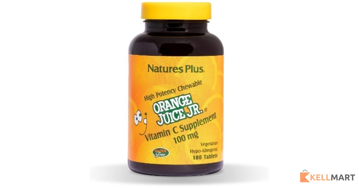 Kellmart.com - Nature's Plus Orange Juice Jr, Vitamin C 100mg, 90 ...