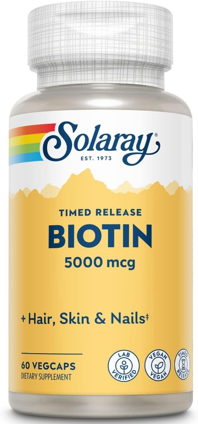 Kellmart.com - Solaray Biotin 5000mcg 60 Veg Caps (076280435450)