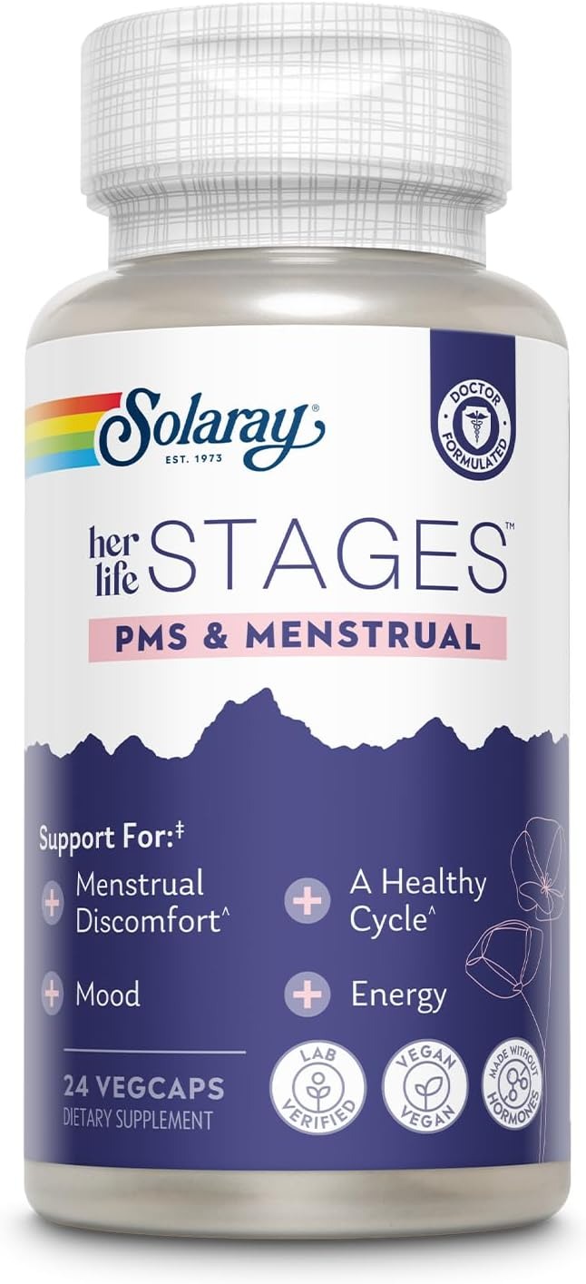 Kellmart.com - Solaray Stages Pms & Menstrual 24 Veg Caps (076280946123)