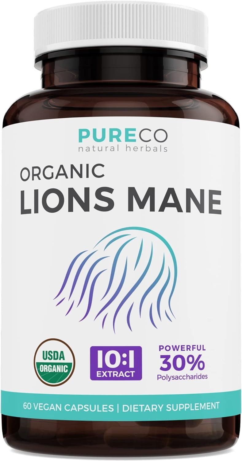 Kellmart.com - Pure Co Organic Lion's Mane 60 Capsules (850006500291)